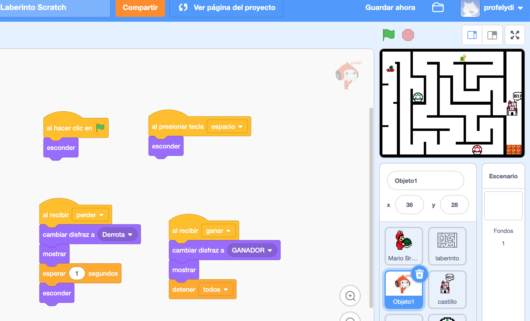 Ejercicios Avanzados de Scratch » TIC en el Aula